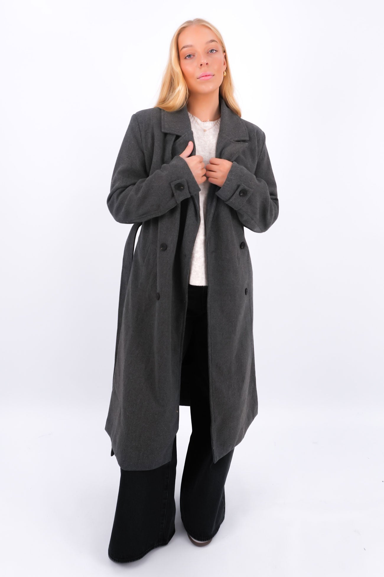 Alba Coat Charcoal
