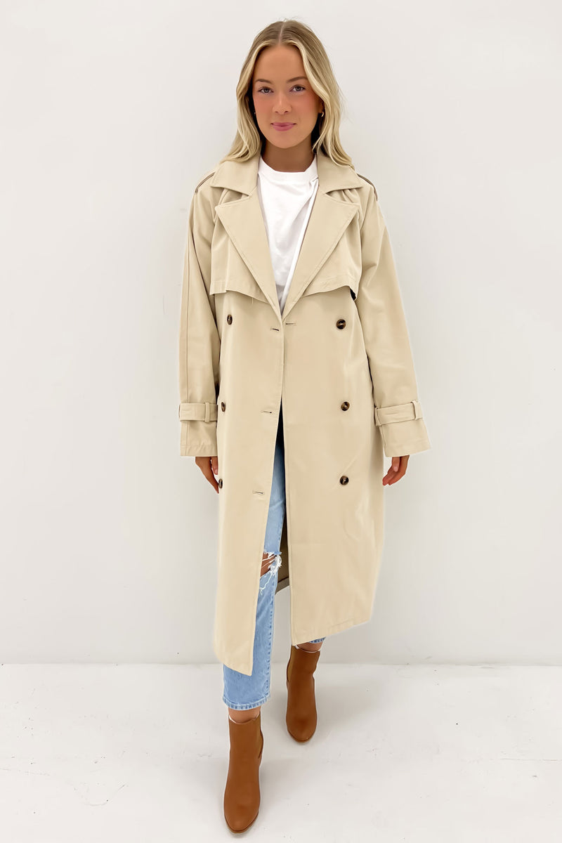 Eve Trench Coat Tan - Jean Jail