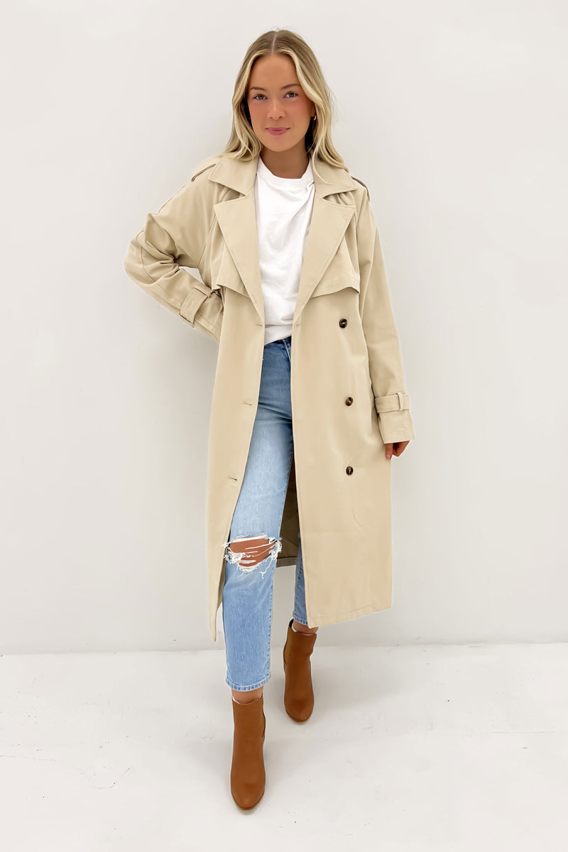 Eve Trench Coat Tan - Jean Jail