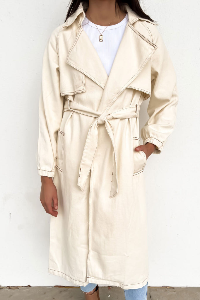 Harry Denim Trench Ecru - Jean Jail