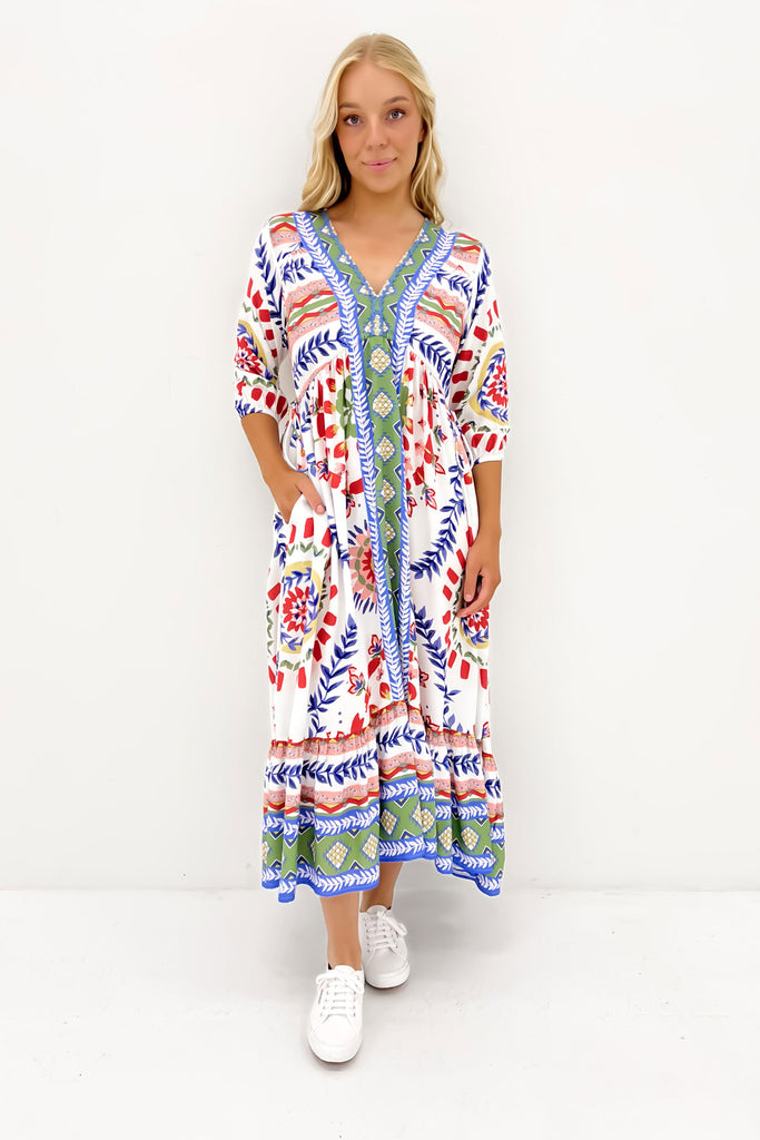 Jed Midi Dress Baja - Jean Jail
