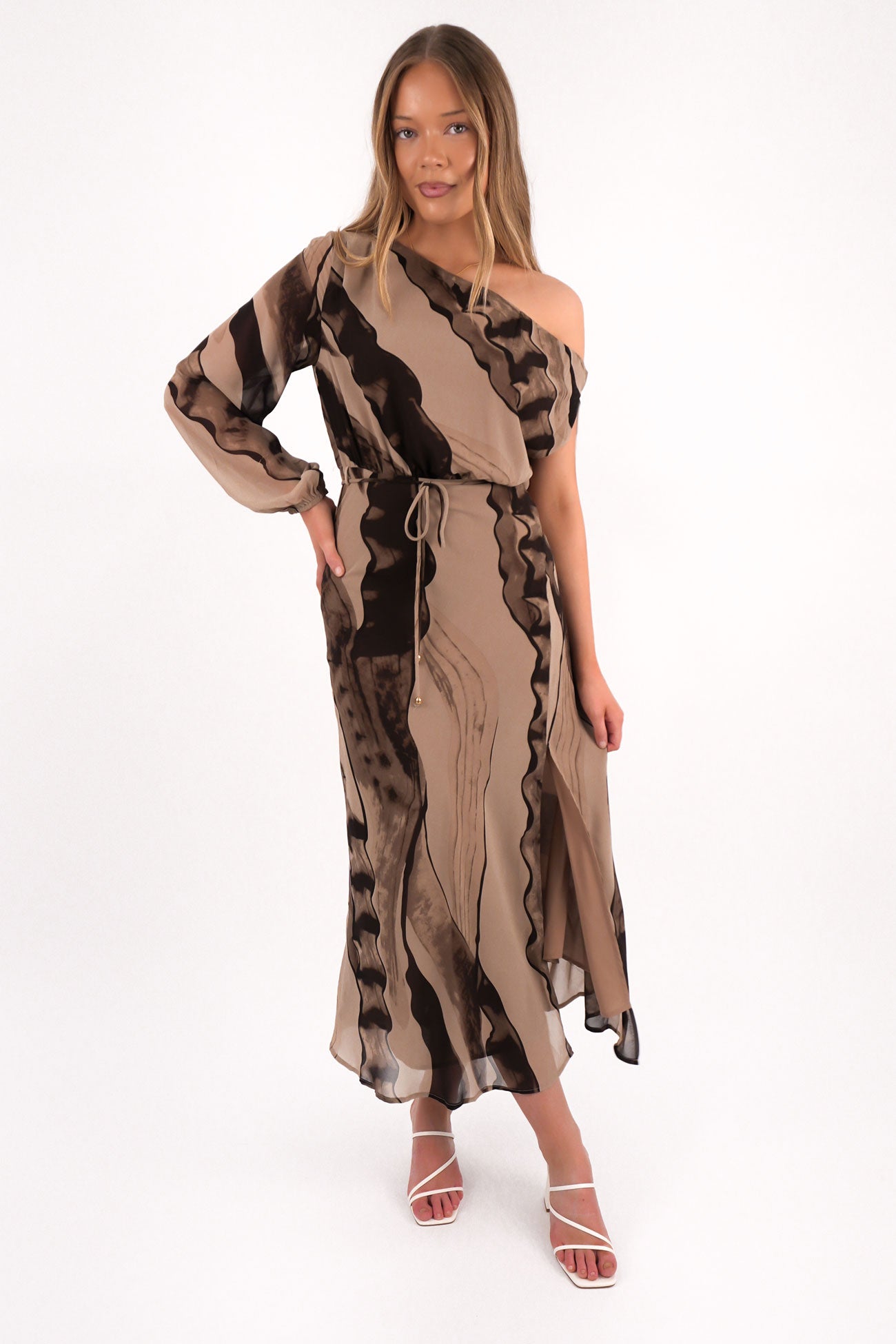 Rayla Maxi Dress Espresso Swirl