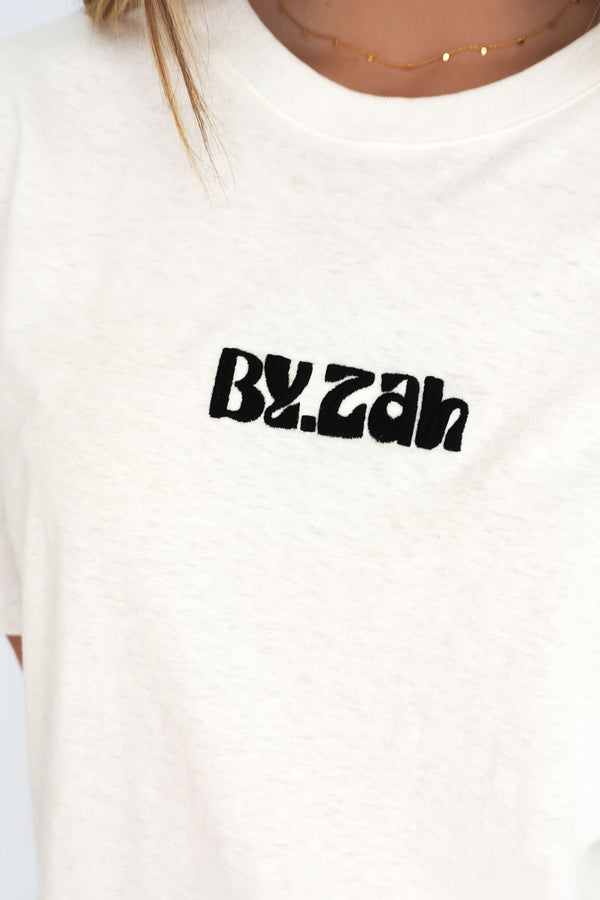 ZAH ZAH Logo Tee White Black