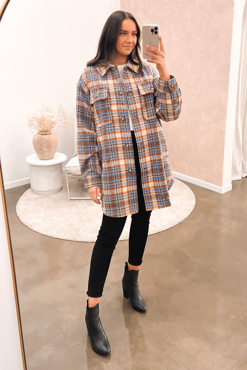 Amber Check Shacket Check - Jean Jail