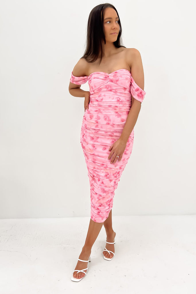 Pixie Midi Dress Pink - Jean Jail