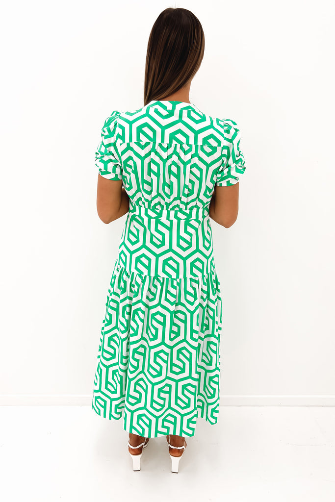Sharee Midi Dress Green - Jean Jail