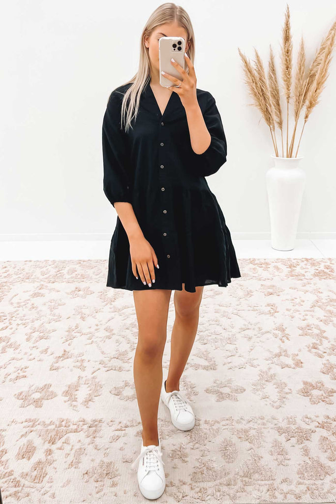 Stacey Mini Dress Black - Jean Jail