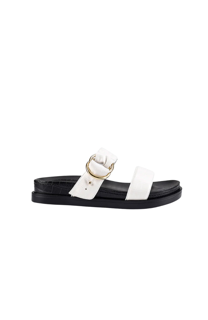 Oslo Sandal White Croc - Jean Jail