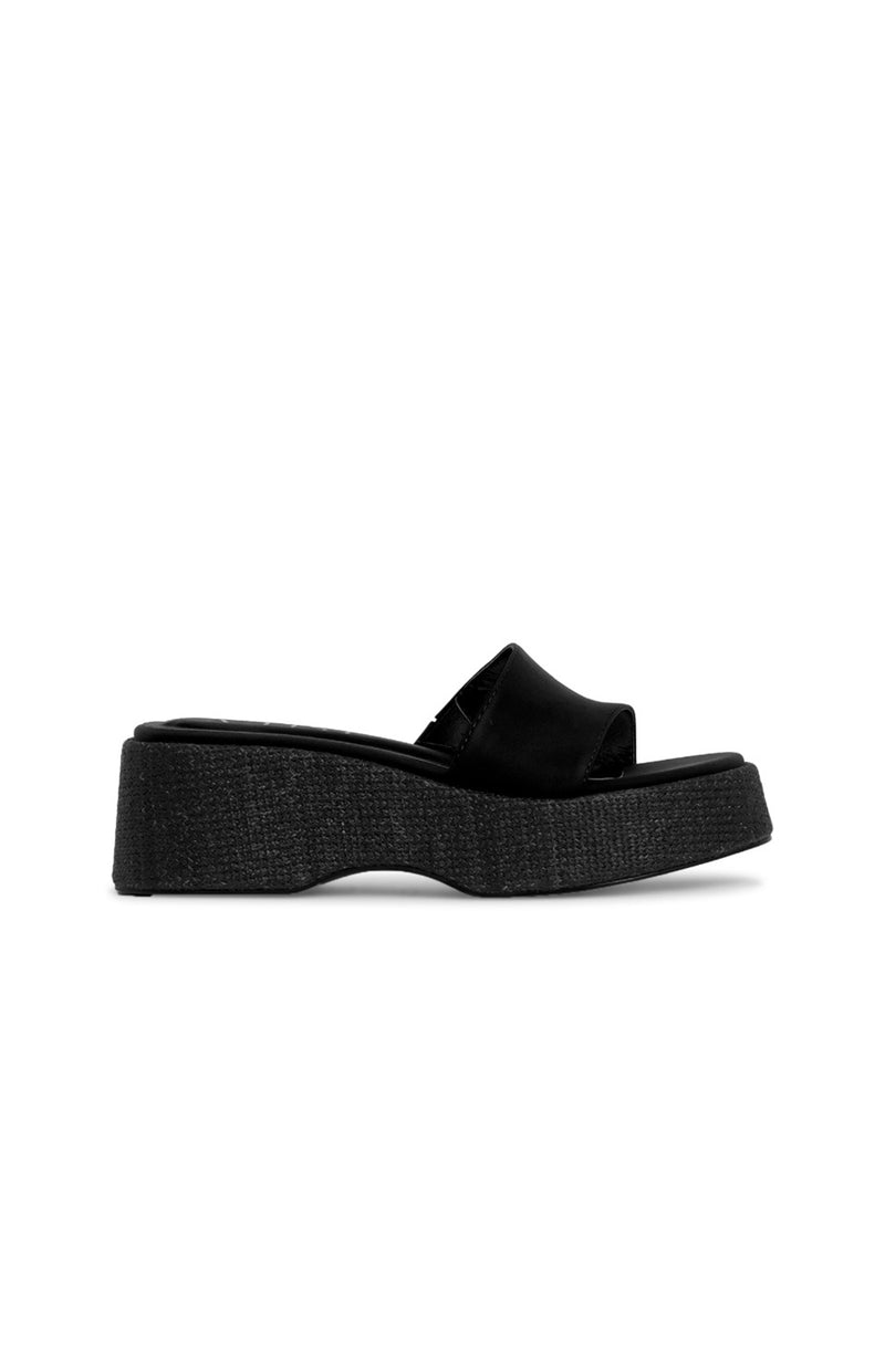 Parks Platform Slide Black Weave - Jean Jail